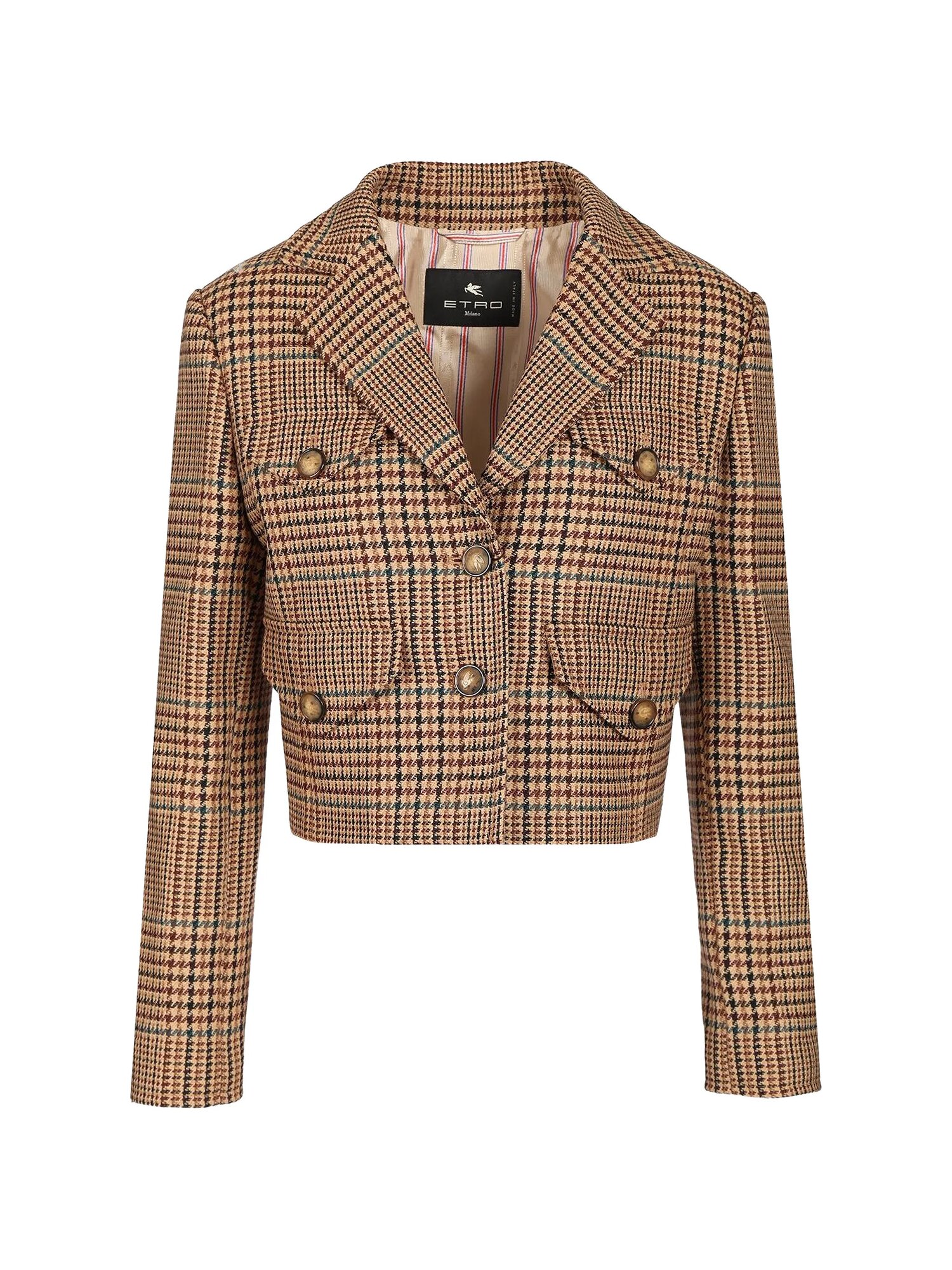 Куртка Houndstooth-pattern cropped blazer