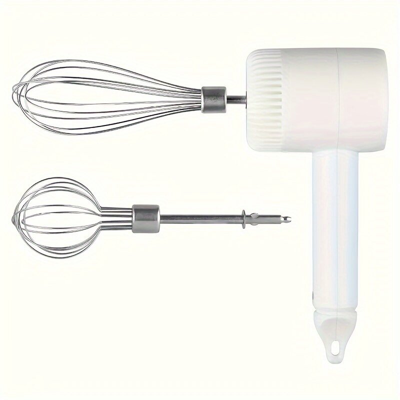 Портативный ручной венчик с USB-зарядкой, аккумуляторный, из PP, белый, улучшенная мощность, для взбивания яиц, сливок и смешивания