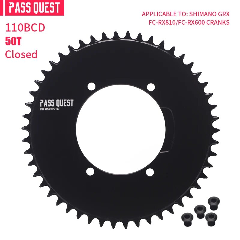 PASS QUEST 110 BCD алюминиевая звезда для Shimano GRX 40T/42T 50T