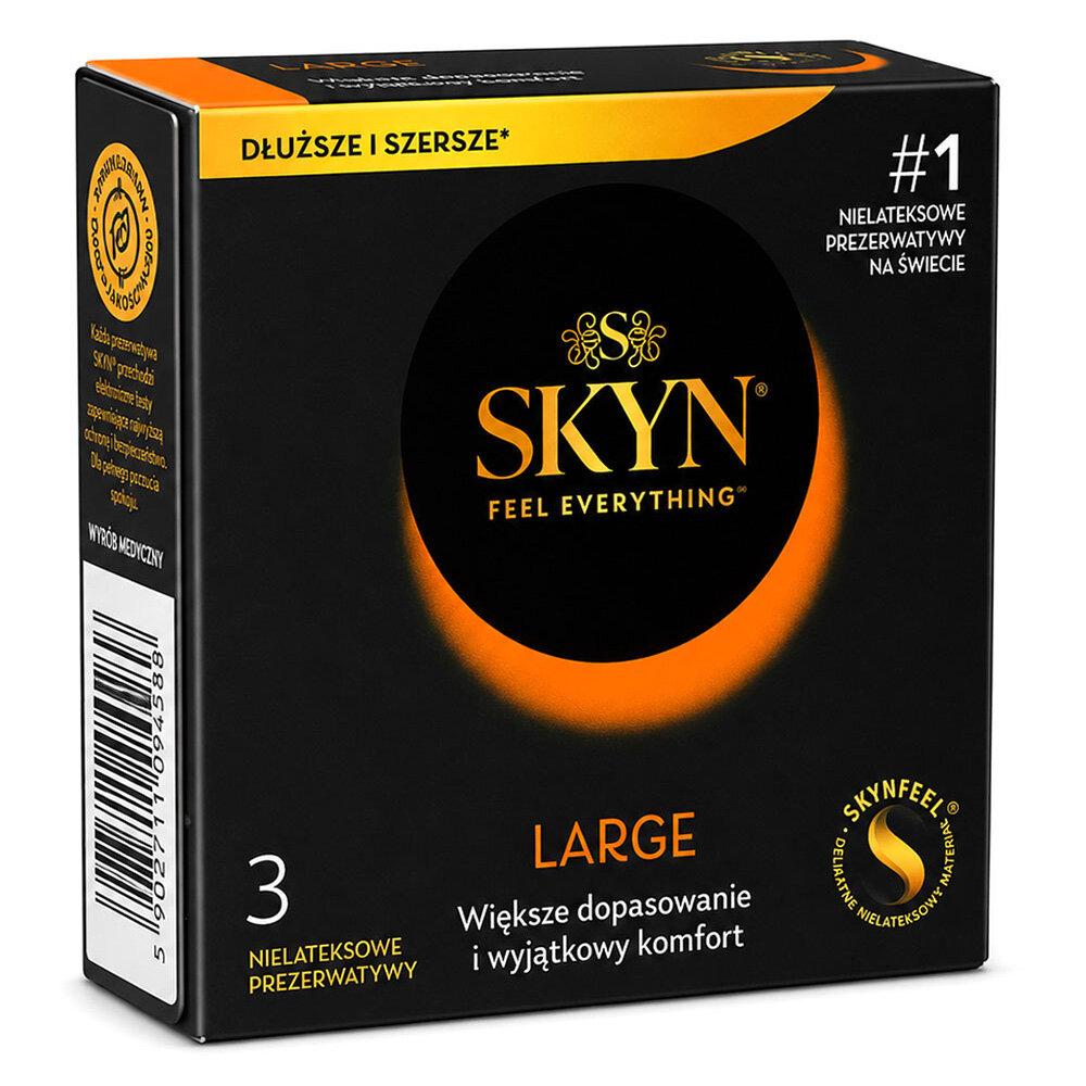 Безлатексные презервативы увеличенного размера Skyn Large, 3 шт.