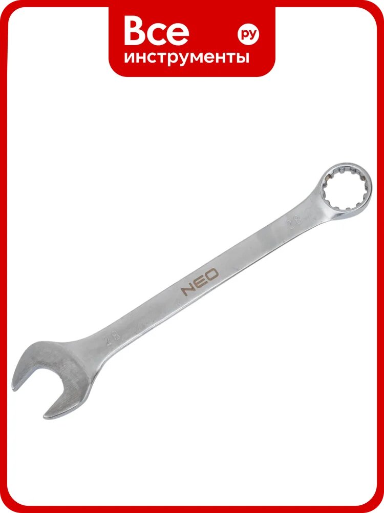 Ключ комбинированный NEO TOOLS 28x310 мм, CrV, DIN3113 09-672