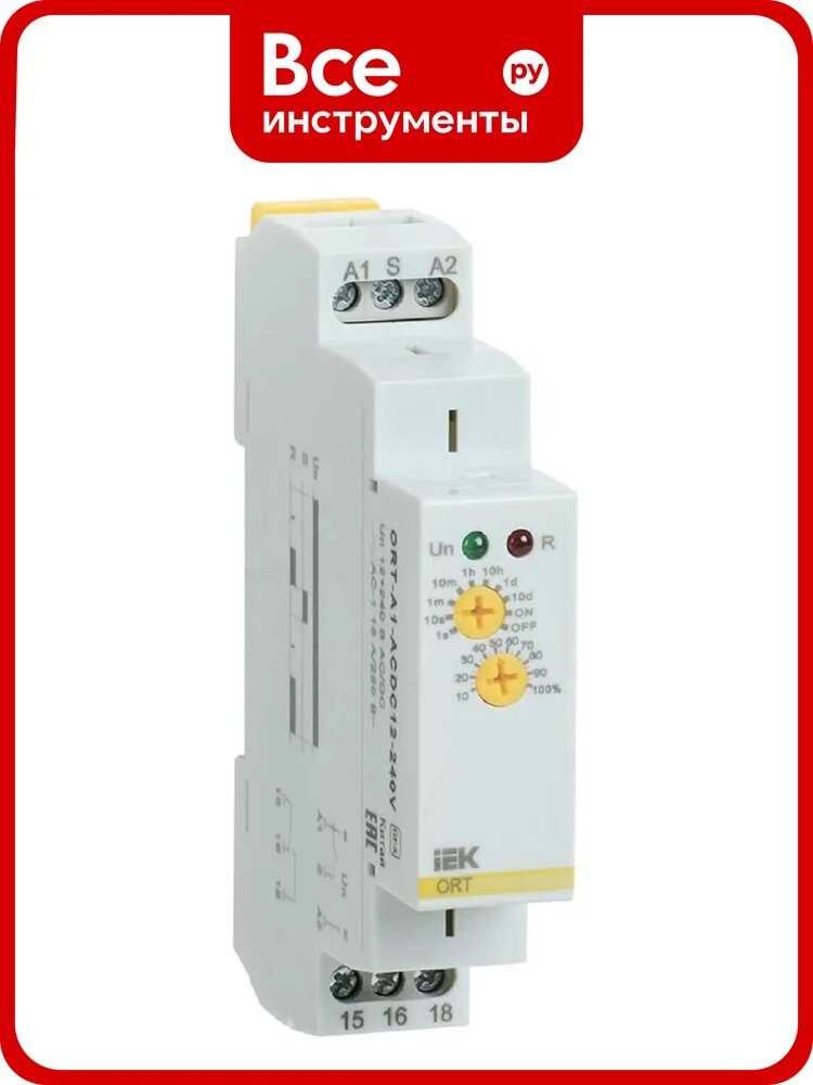 Реле задержки включения IEK ORT. 1 конт. 12-240 В AС/DC ORT-A1-ACDC12-240V