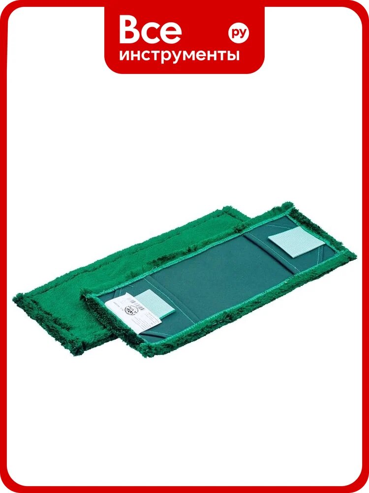 МОП плоский A-VM, 50x14 см, микрофибра, ухо+карман, зеленый MF2147, микрофибры является универсальным