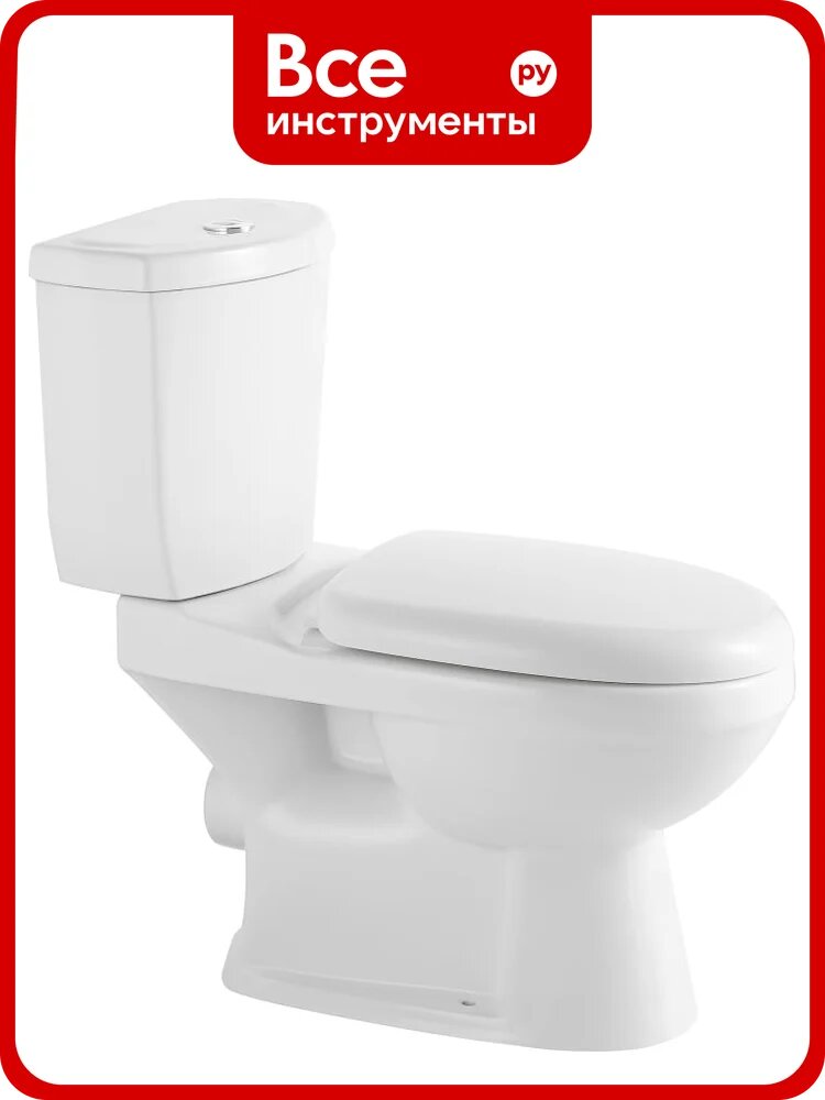 Унитаз напольный безободковый IBERICA BLANCA ALBO, белый, сиденье дюропласт, soft close IB. ALB.121.1B1