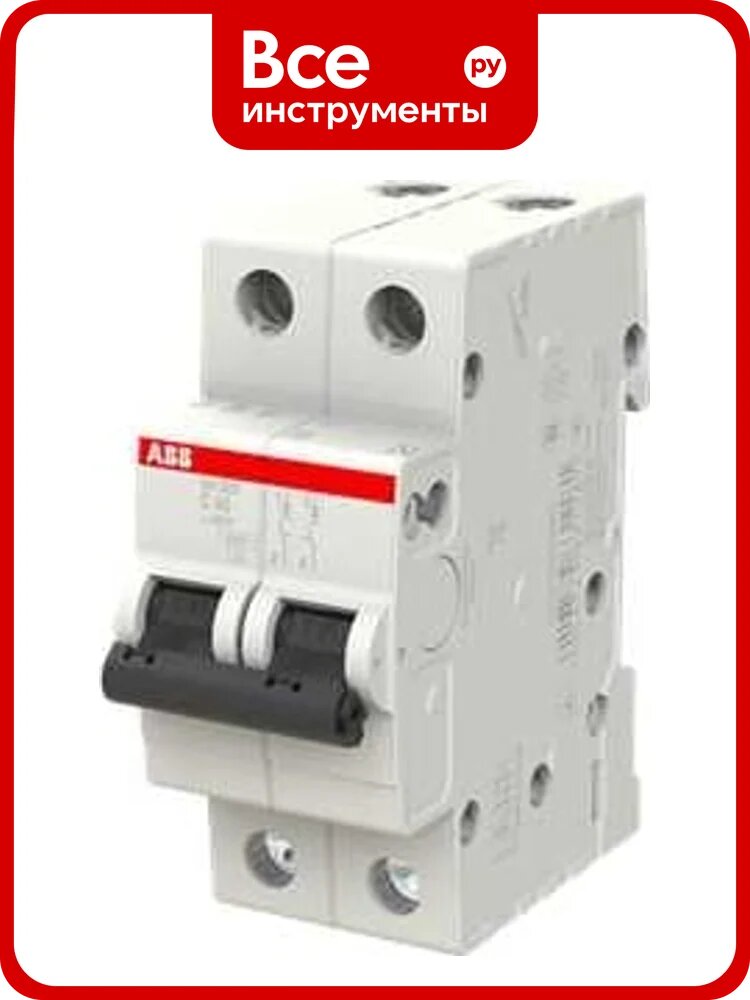 Автоматический выключатель ABB 2‑полюсной SH202 C40 2CDS212001R0404 модульный тип, установка на DIN‑рейку, защита