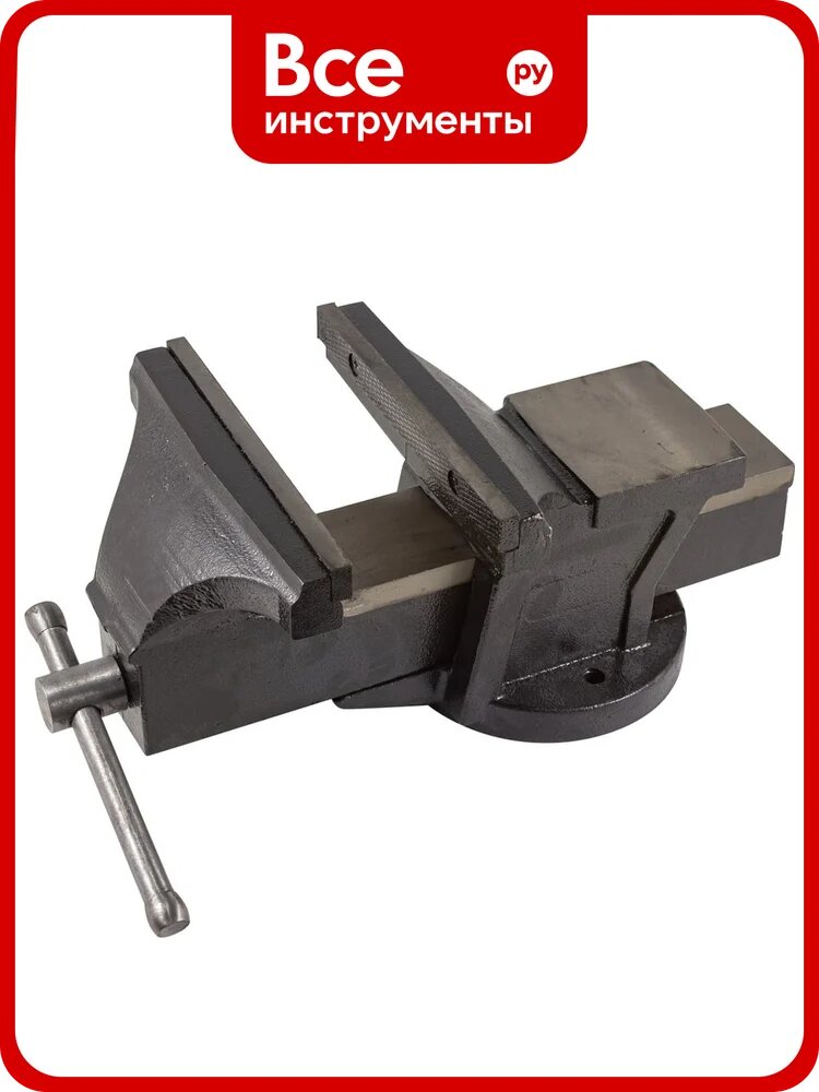 Тиски стальные с наковальней Forsage 8\"‑200мм F-6540208 (7693) слесарные, корпус и губки из стали, широкие губки