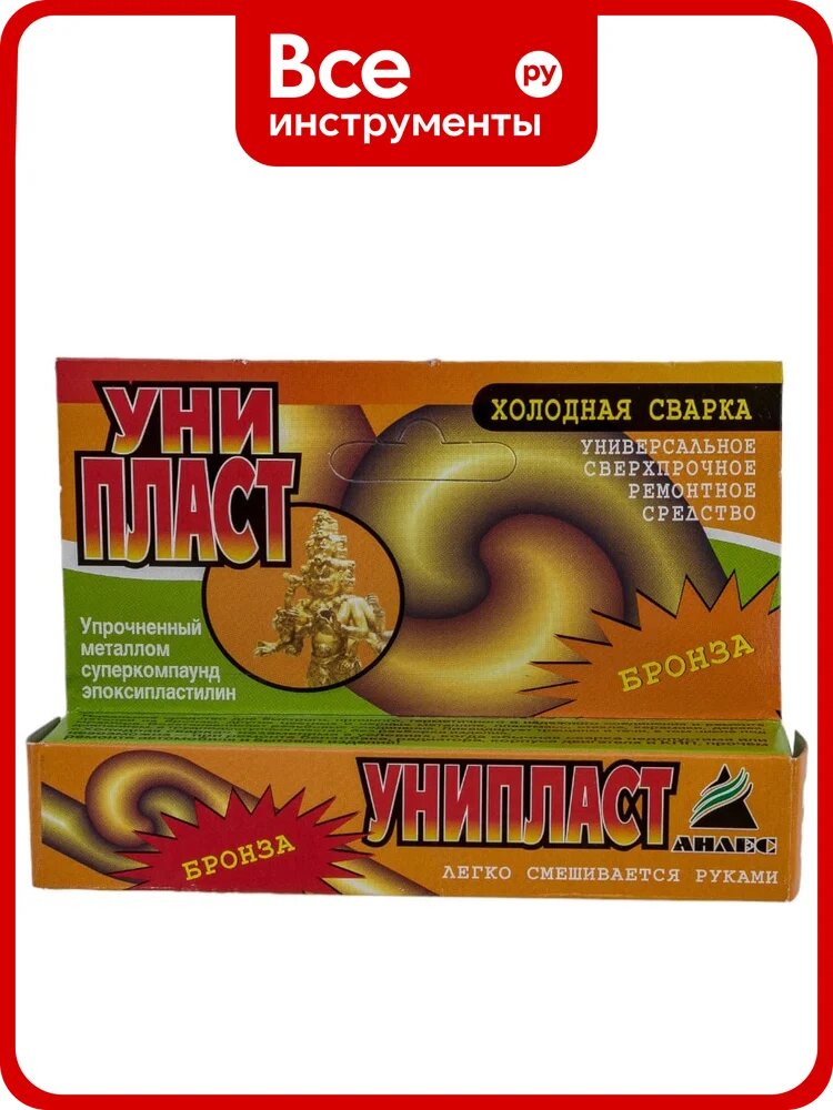 Герметик Анлес Унипласт-Бронза 70805, для дерева, металла, керамики, стекла, пластика, 20г