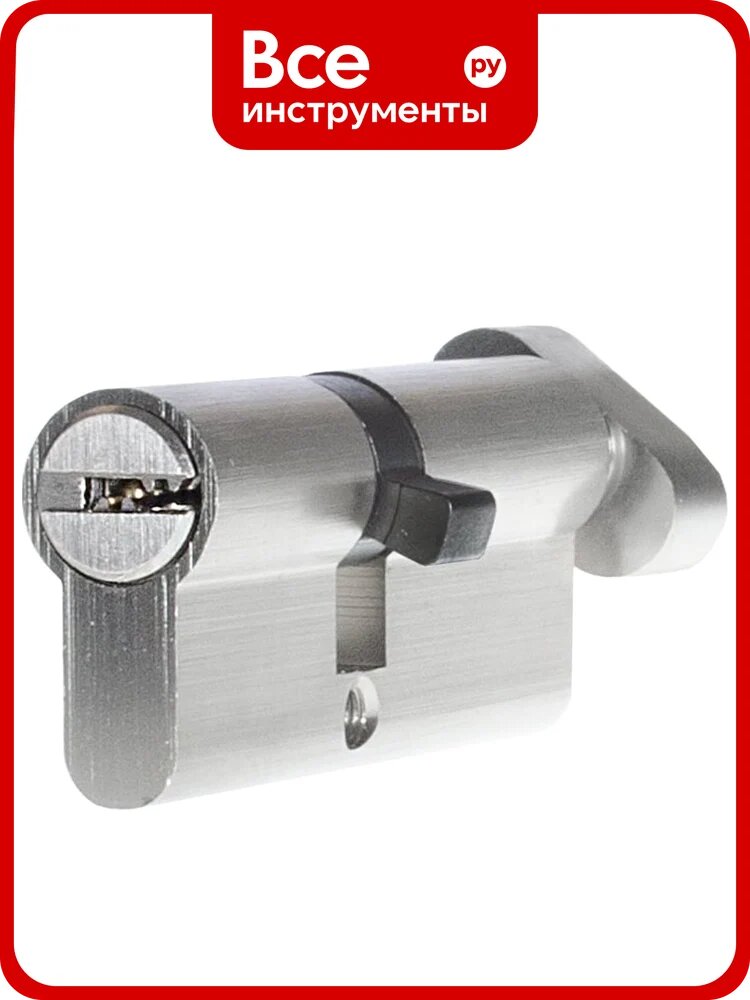 Цилиндр DOORLOCK V K2300AB N серия Variant, никелированный, 50x50 мм, кл/пов. кнопка,
