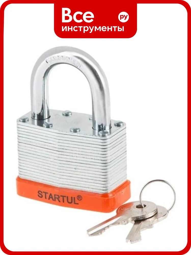Навесной замок STARTUL Profi ST9085-50, 50мм, закаленная сталь, 2 ключа