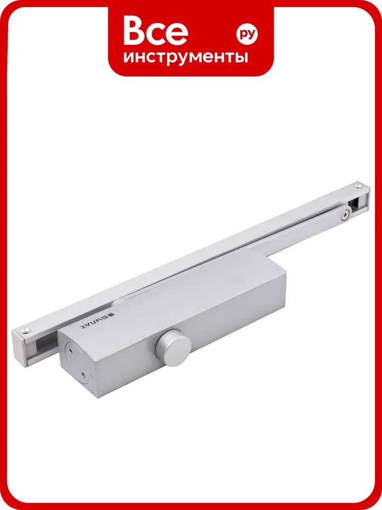 Дверной доводчик булат ДД 812/5 CH-S (CS+LS+SL+HO+BC+DA+PA), 15-85 кг, серебро, со скользящей тягой 13929
