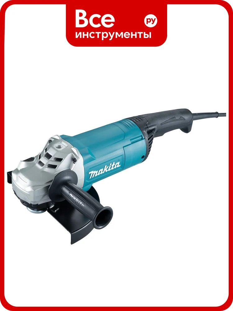 Угловая шлифовальная машина Makita 230 мм, 2700 Вт, 6600 об, расцепляющая муфта, 6.1 кг GA9082