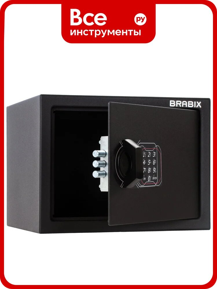 Офисный мебельный сейф BRABIX SF-230EL 230х310х250 мм, электронный замок, черный 291147