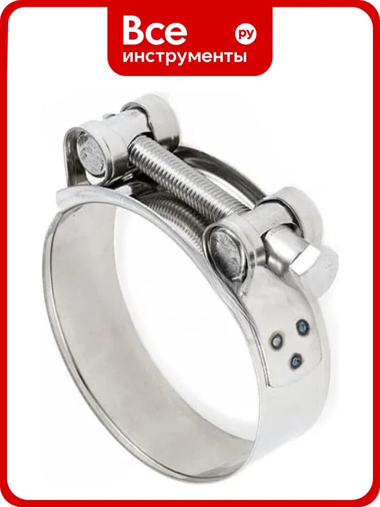 Усиленный хомут TITAN LOCK 86-91 мм, нержав. сталь (лента+болт) AISI 304 TL86-91RCSS