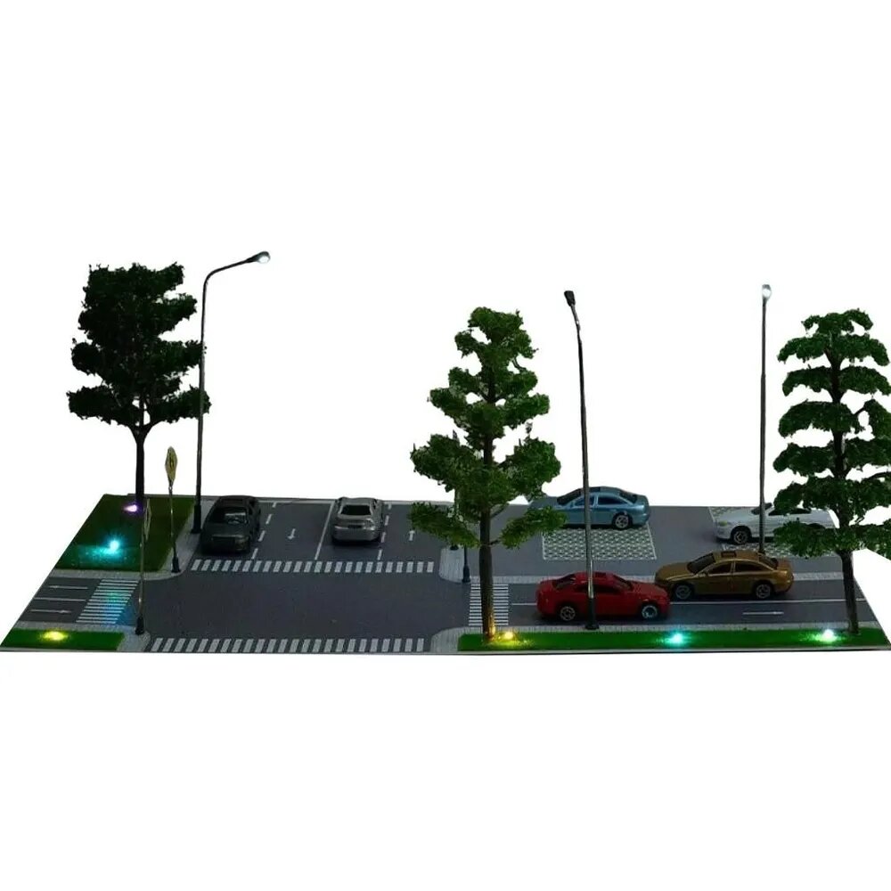 Архитектурная модель сцены из песочного стола в масштабе 1:87