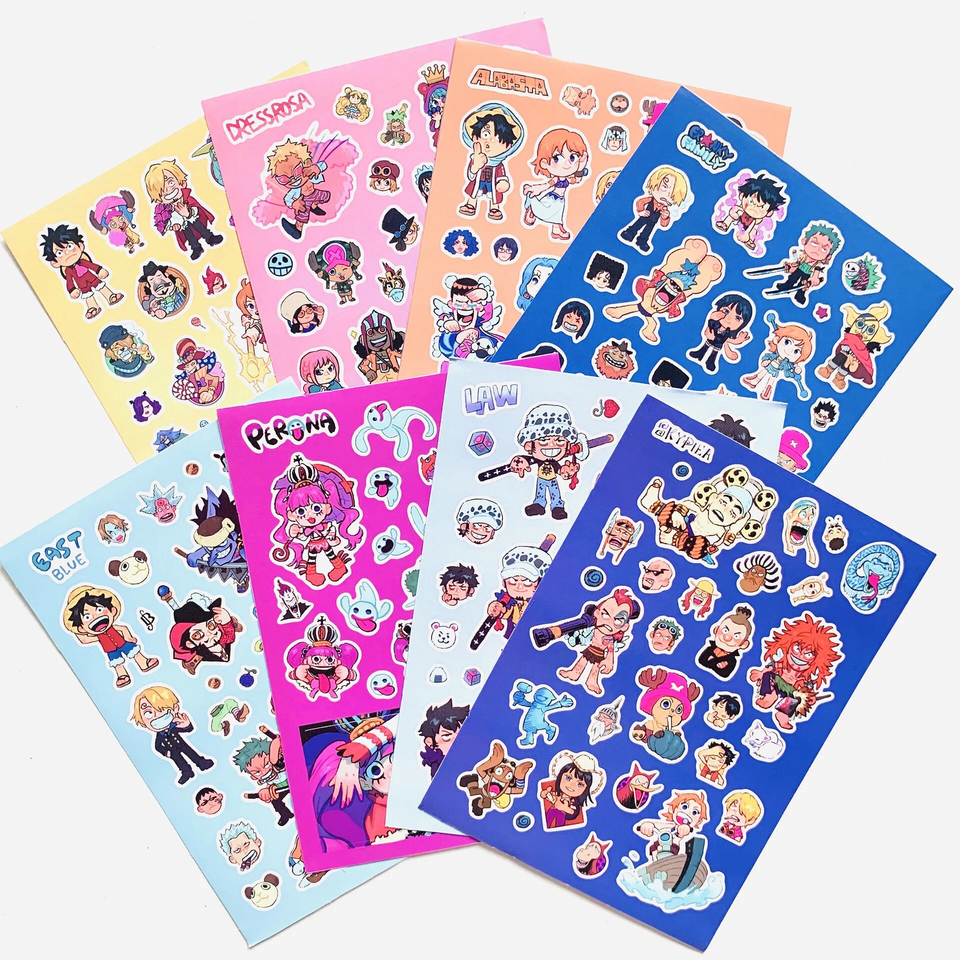 Набор наклеек One Piece Q-версия 8 pieces-04