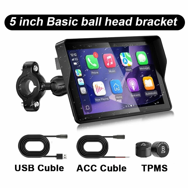 Мотоциклетная навигационная система LBW 5-6-7 дюймов с CarPlay для всех моделей 5 inch Double line