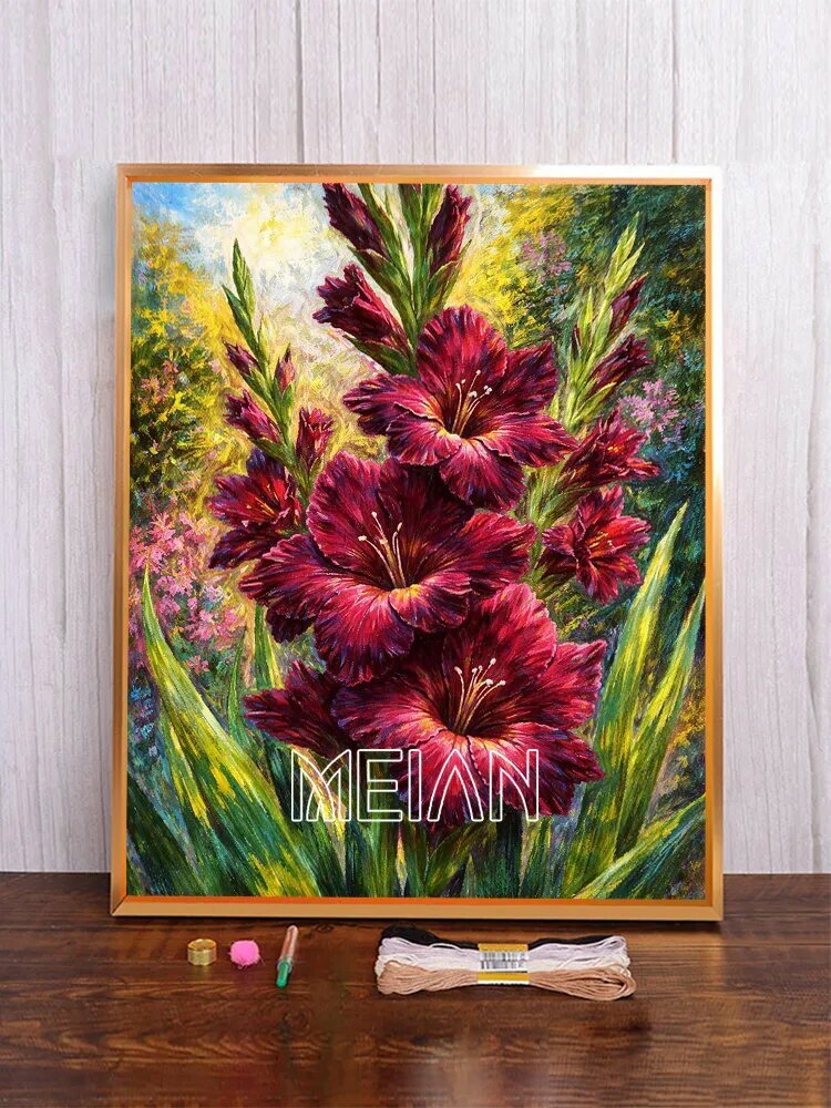 MEIAN Набор для вышивания,30x40CM,14CT,40 цветов