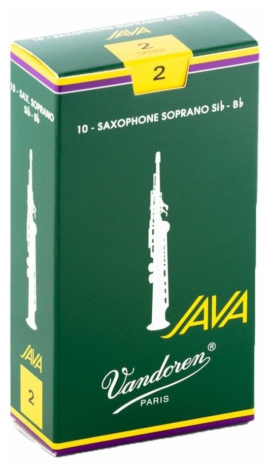 Трости для саксофона сопрано Vandoren SR302 Java 2.0 10шт — фото 1