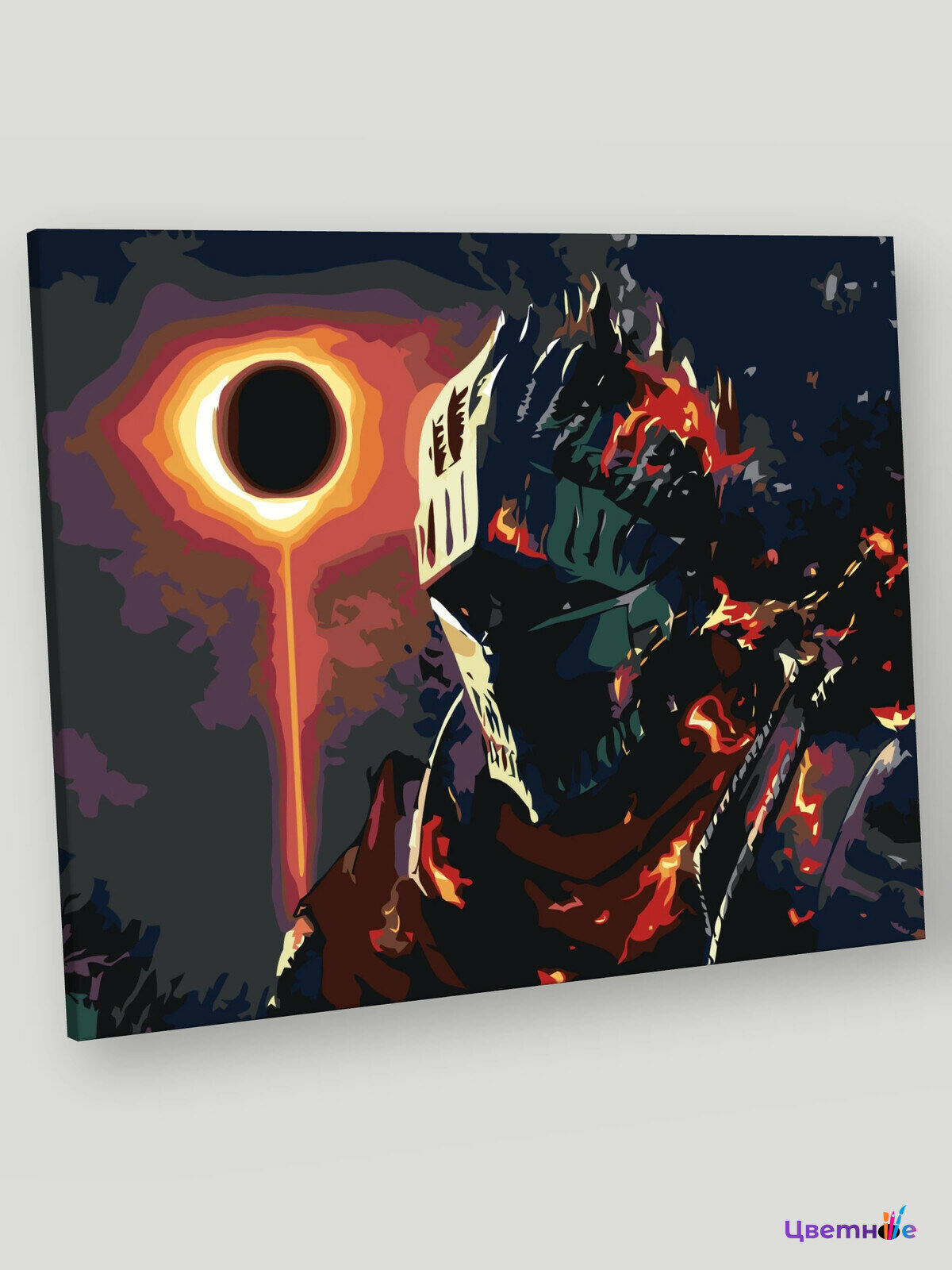 Картина по номерам на холсте на подрамнике Dark Souls Дарк Соулс: Душа пепла 2 40х50