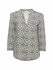 Рубашка eMMe V-neck printed shirt, размер 40, Синий принт