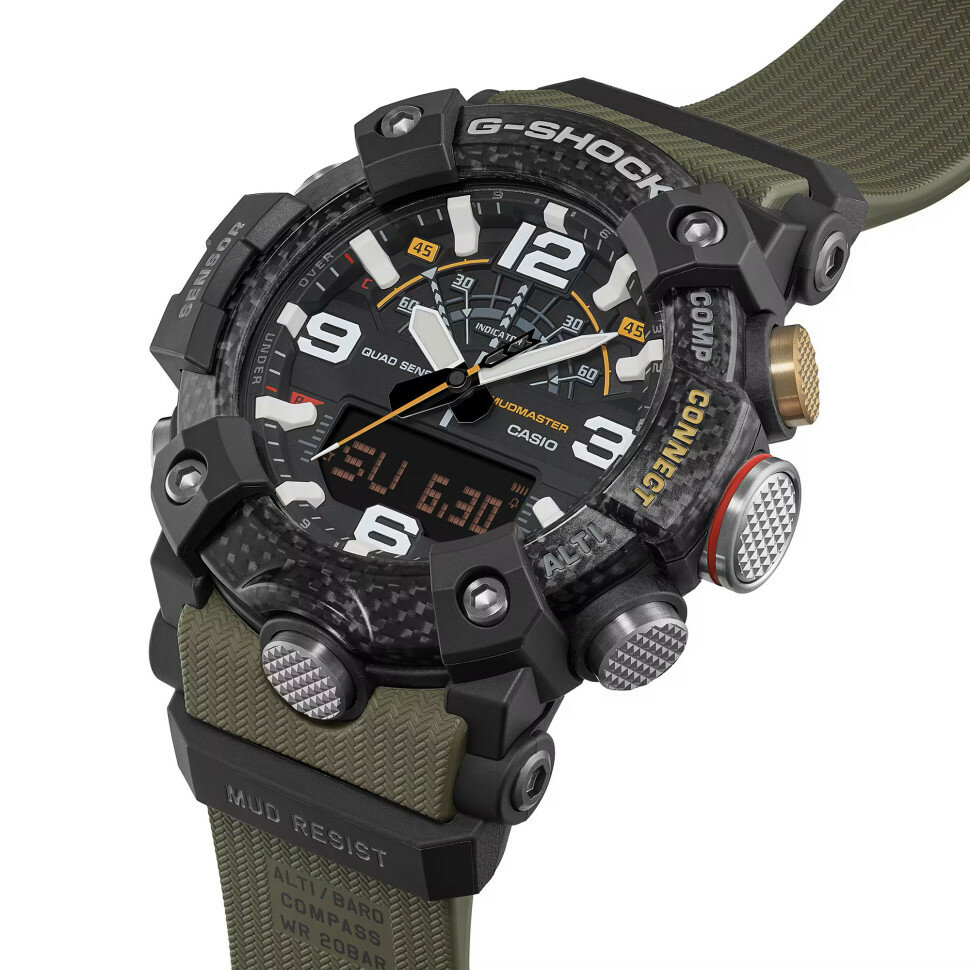 Наручные часы CASIO G-Shock, черный/хаки — фото 1
