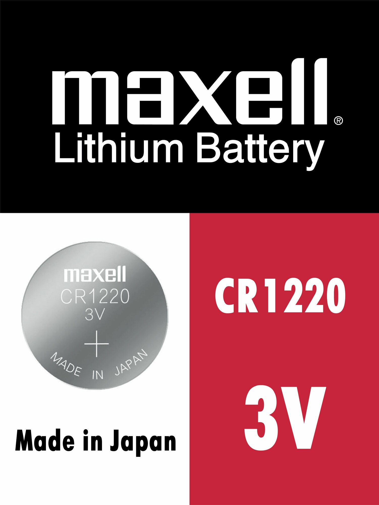 Батарейка Maxell CR1220 Lithium 1шт