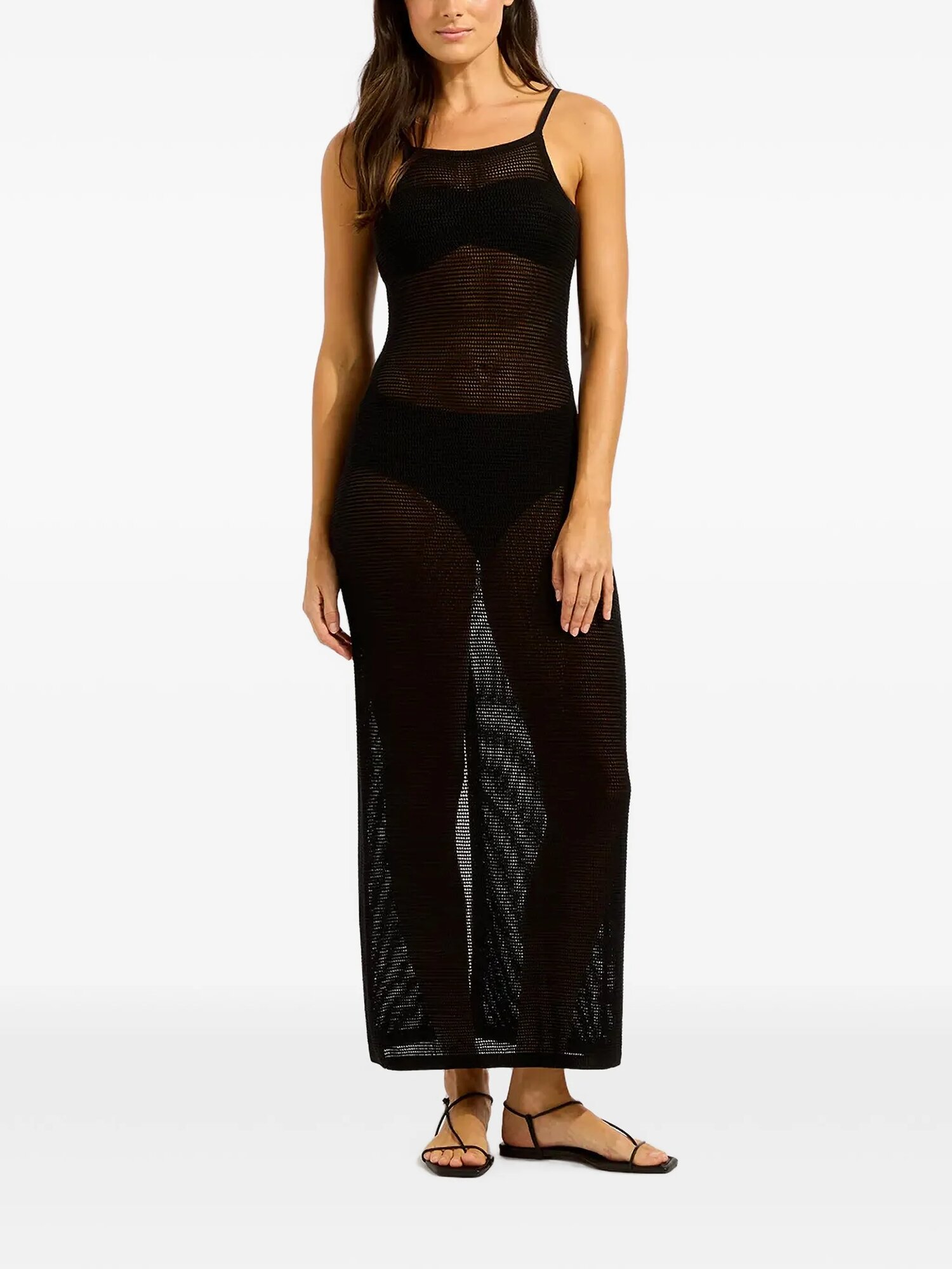 Платье Crochet-knit beach maxi dress