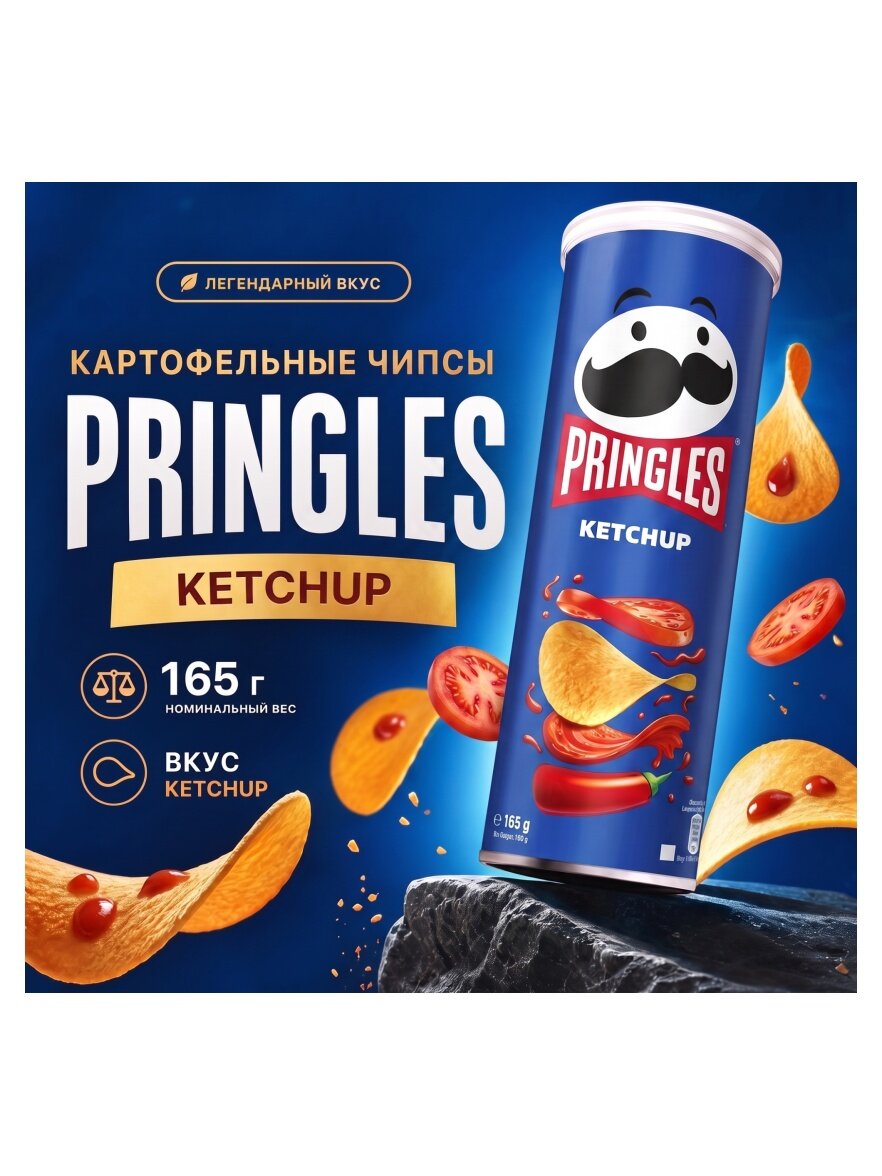Картофельные чипсы Pringles Ketchup 165 г