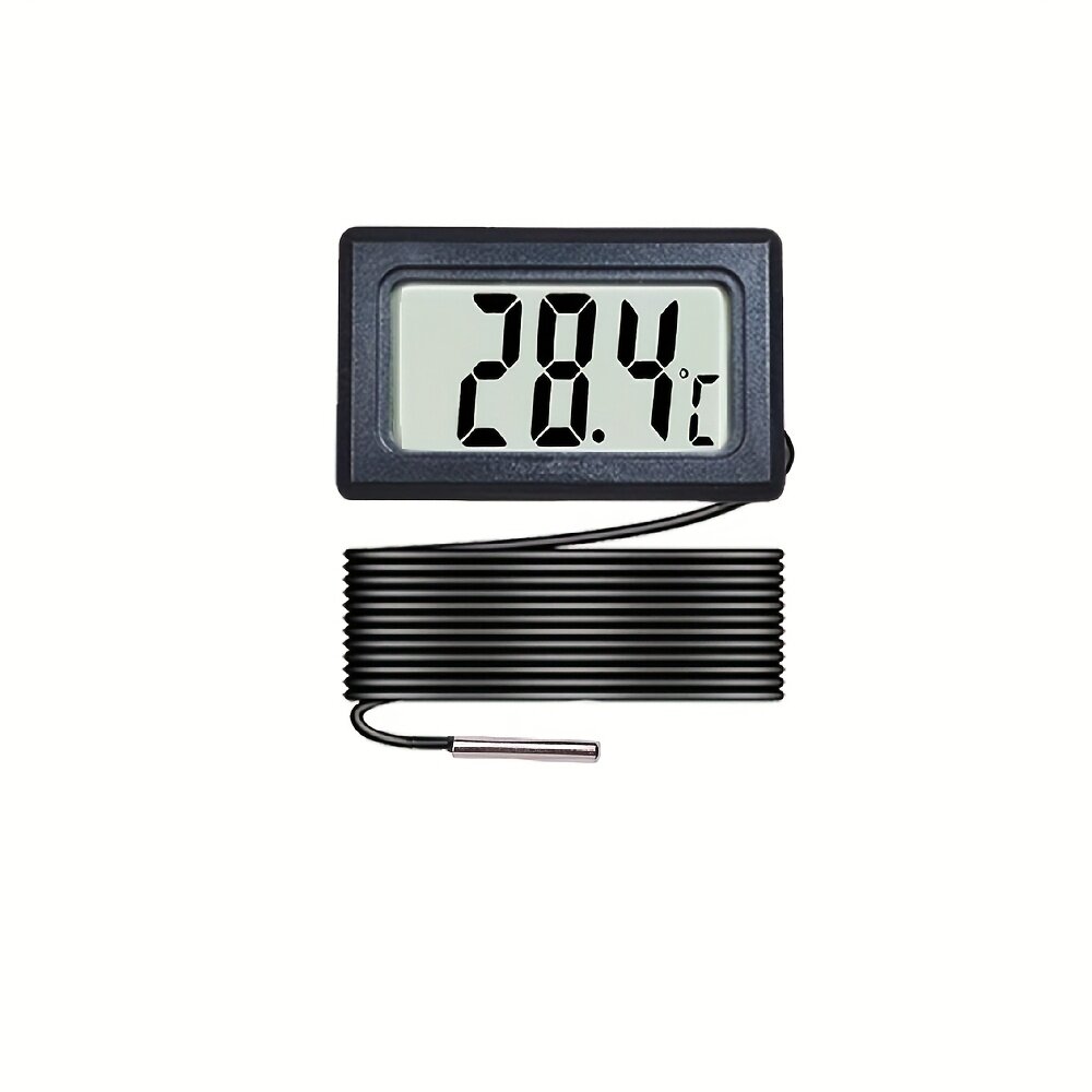 Термометр для аквариума LCD цифровой с выносным датчиком, 1 шт, шкала Цельсия