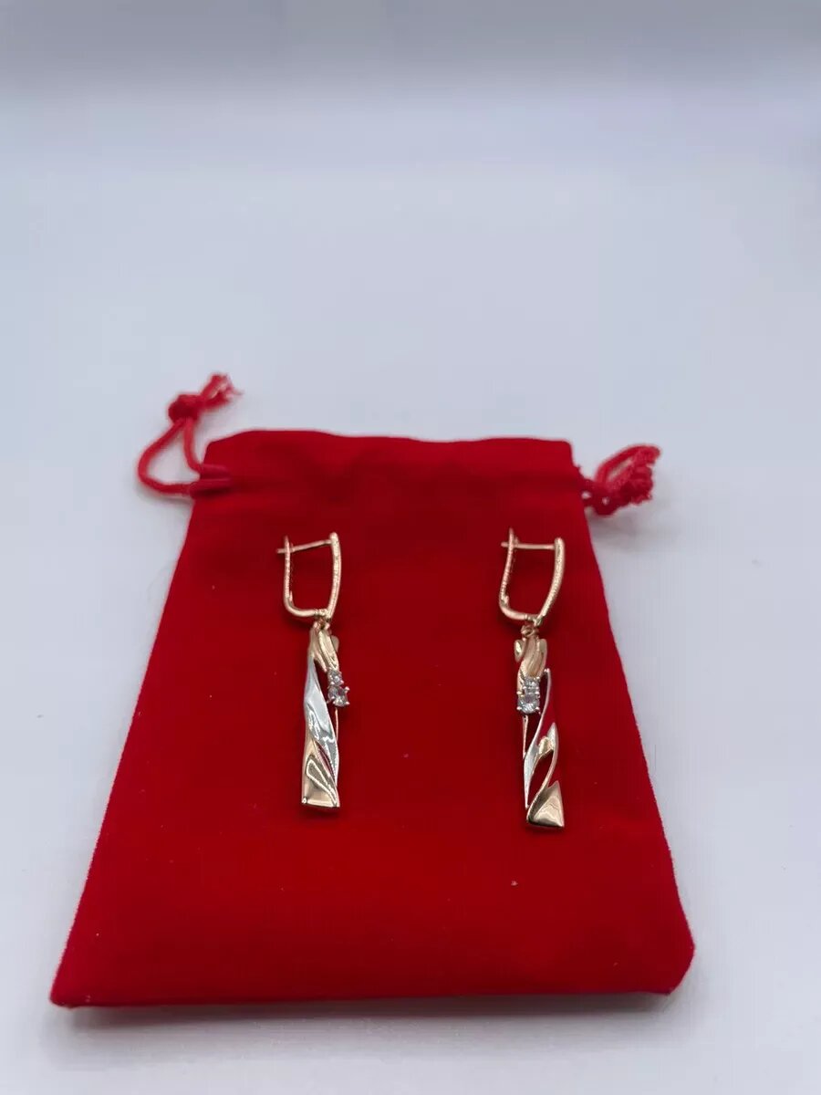 Серьги, золотистый — фото 1