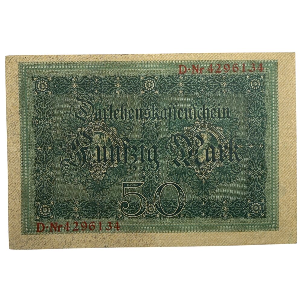 Германская империя (Германия) 50 марок 1914 г. (Серия D) (7-значный номер)