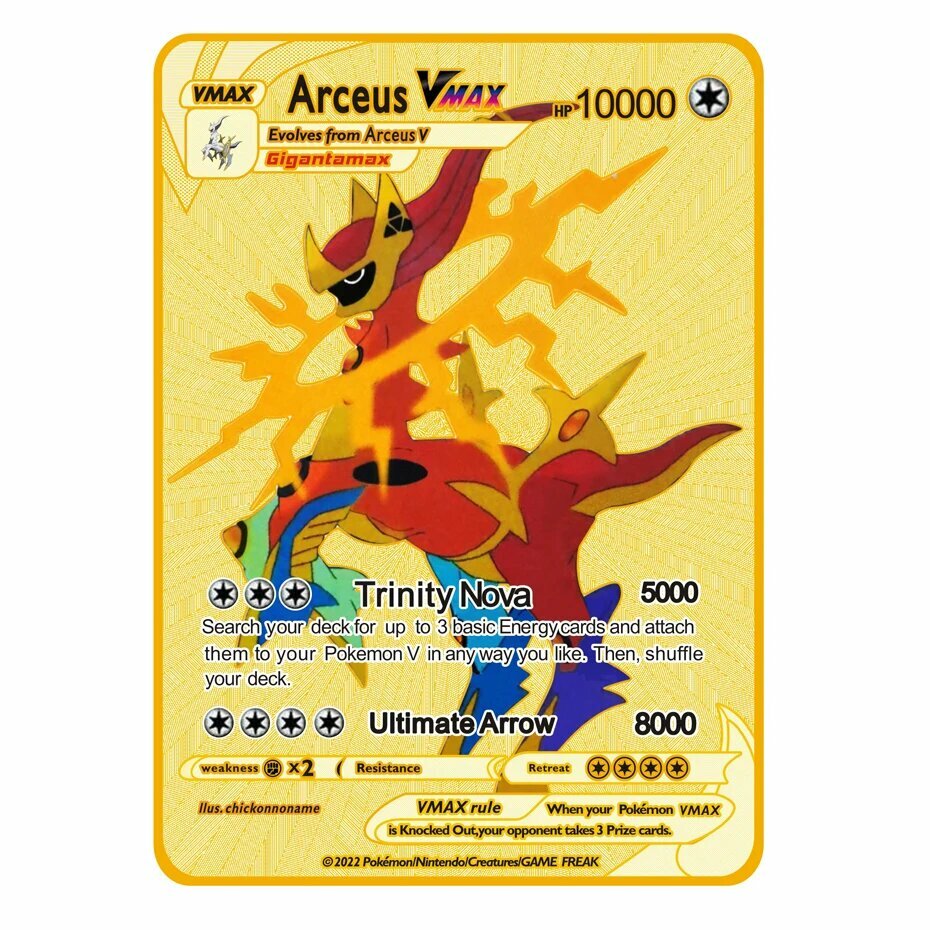 Металлическая карта Pokemon Arceus Charizard 79