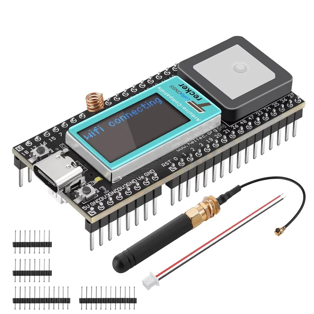 Heltec Meshcore ESP32-S3FN8 Беспроводной трекер 863-928MHz, Glue Antenna