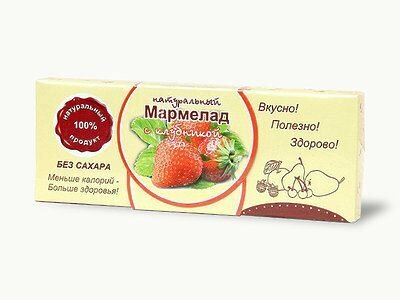 Мармелад натуральный" Клубника " без сахара, 140 гр