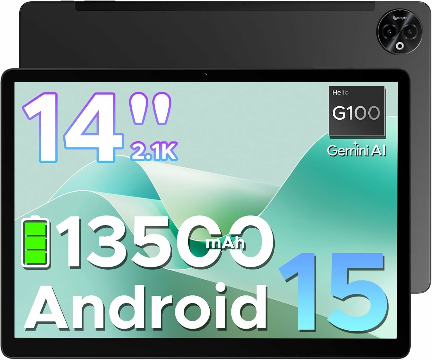 Планшет DOOGEE Tab E3 Max 14 дюймов, 13500 мАч, 32 (8+24) ГБ 256 ГБ