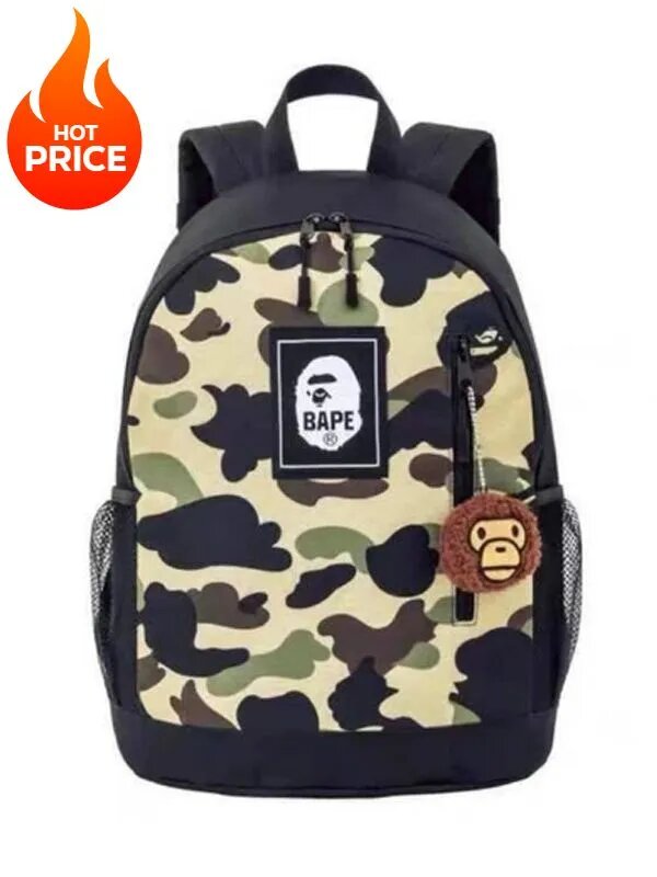 BAPE Рюкзак унисекс, нейлон, серый — фото 1