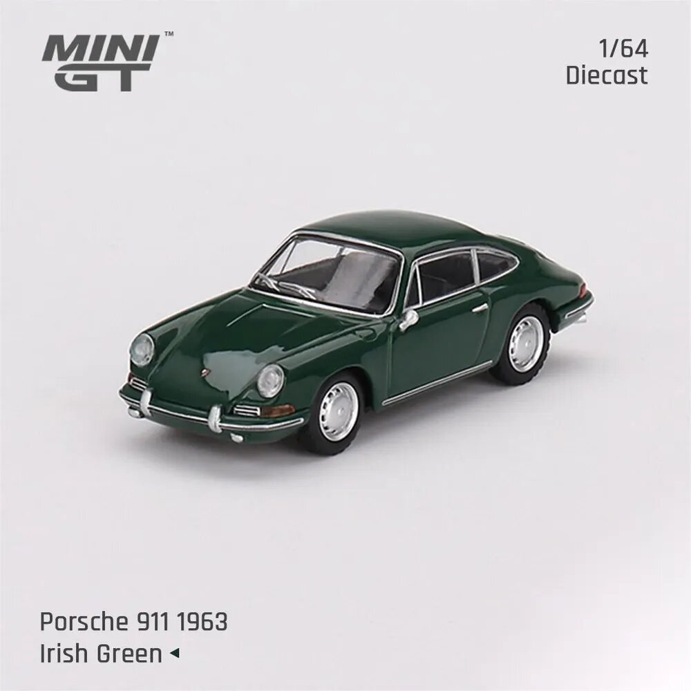 Машинка MINI GT 1/64 Porsche 911 1963 Irish Green green #560 Die-cast Alloy Car Model Collection Toy Gift