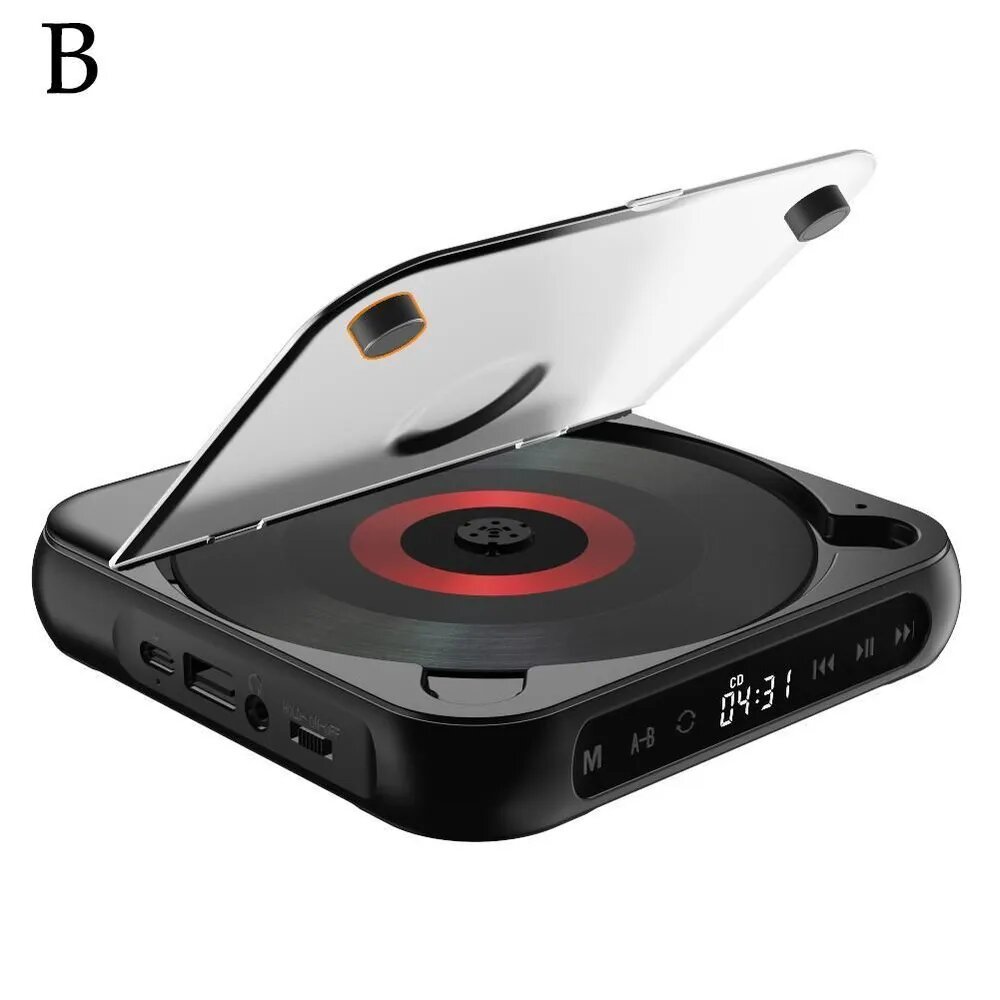 Портативный CD Проигрыватель с Тачскрином и Bluetooth - Поддержка MP3, Стабильное Подключение, Мощный Аккумулятор