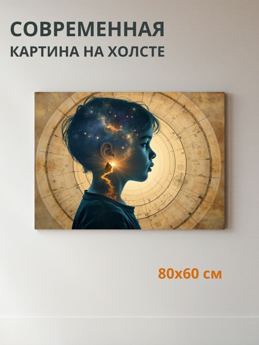 Картина на холсте Детский портрет 80x60 см