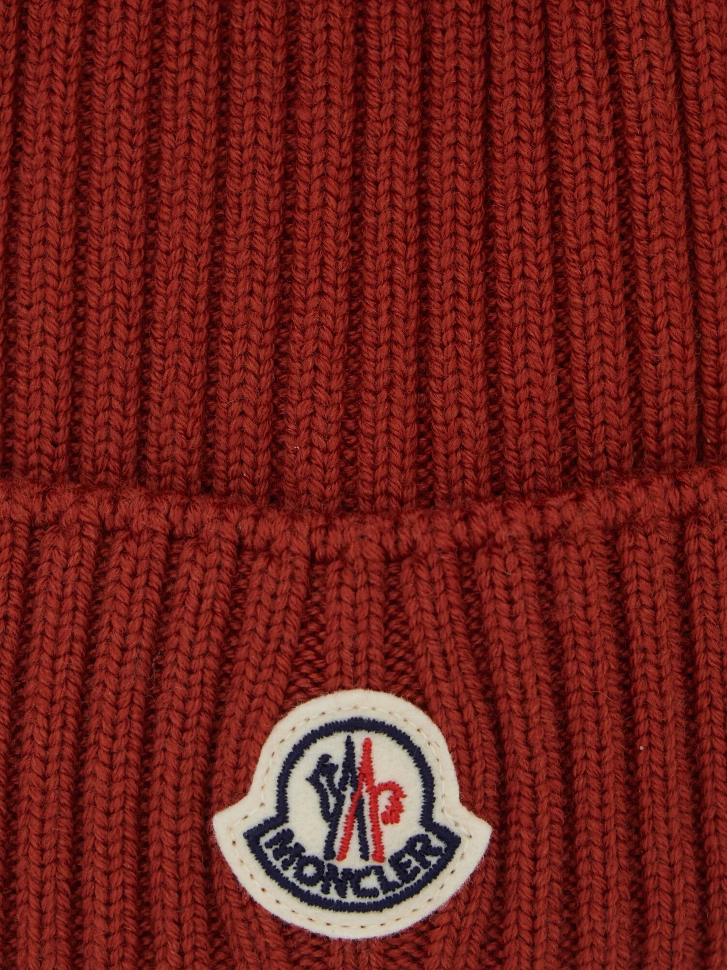Шапка Moncler Logo-patch beanie hat для девочек, размер 6 лет — фото 1