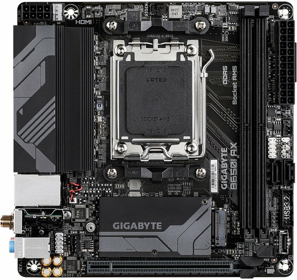 Материнская плата AM5 Gigabyte B650I AX (mini-ITX, 2xDDR5)