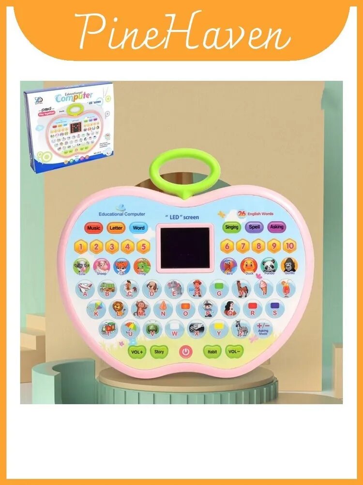Образовательные игрушки - Многофункциональная музыкальная игрушка-история-пазл для мальчиков и девочек, розовая