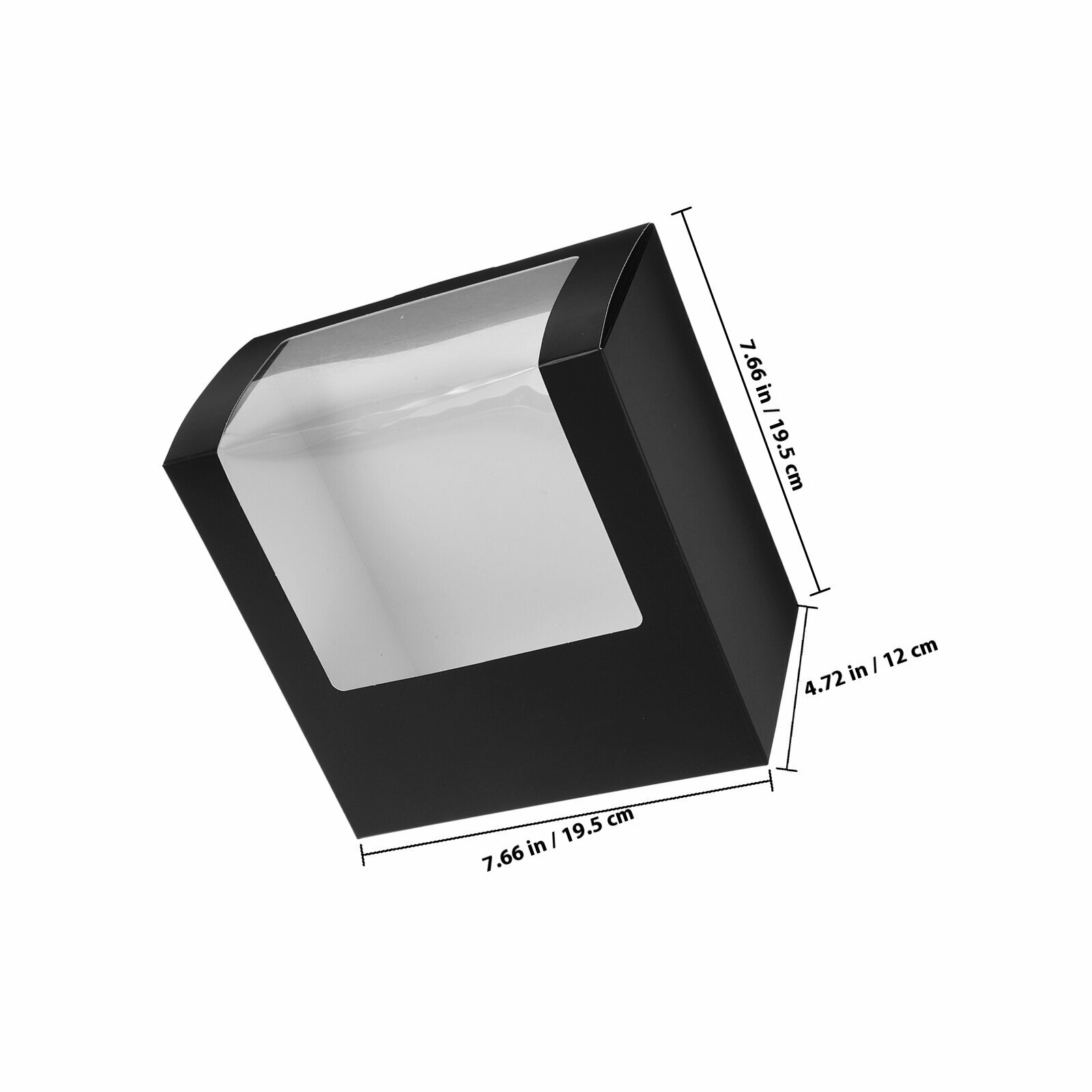 2 Штуки Складная Коробка Для Хранения Шляп С Прозрачным Окном 19.50X19.50X12.00Cm