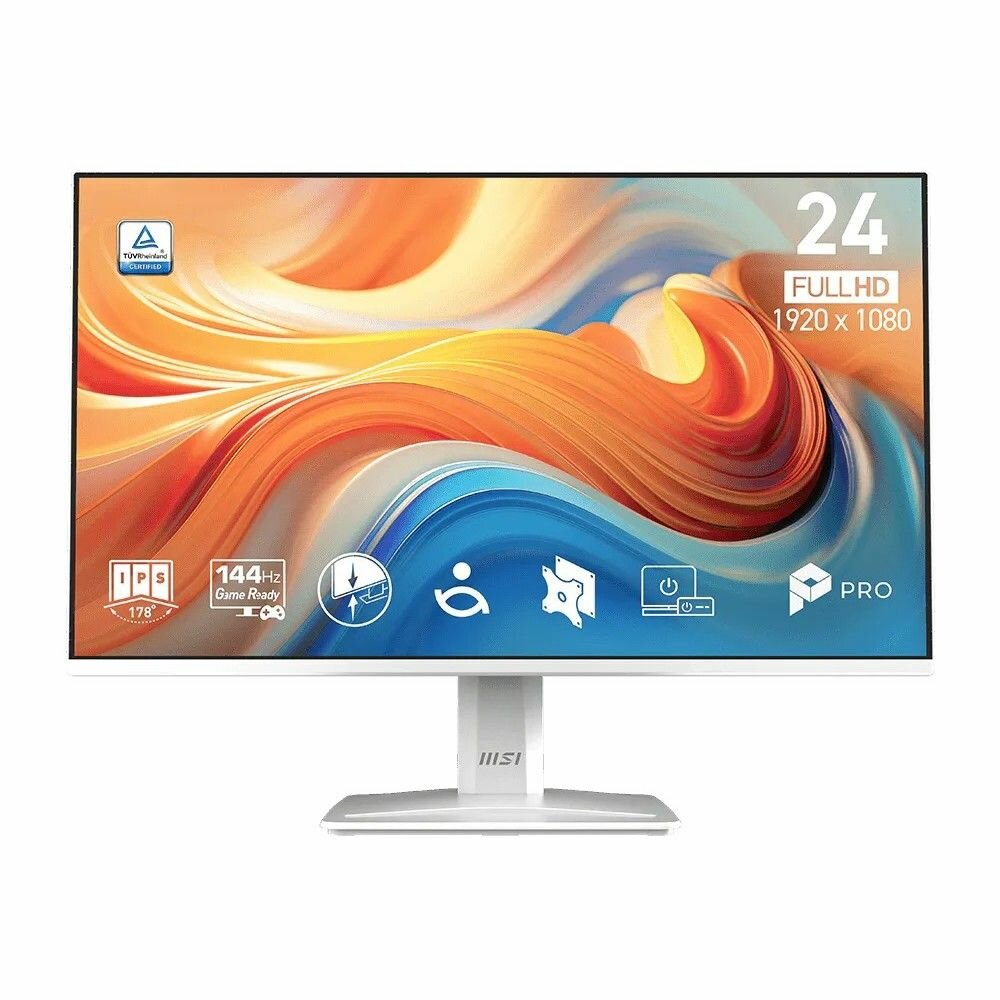 23.8" Монитор MSI PRO MP243W E14, IPS, 1920x1080, 144 Гц (9S6-3PD1CT-037)