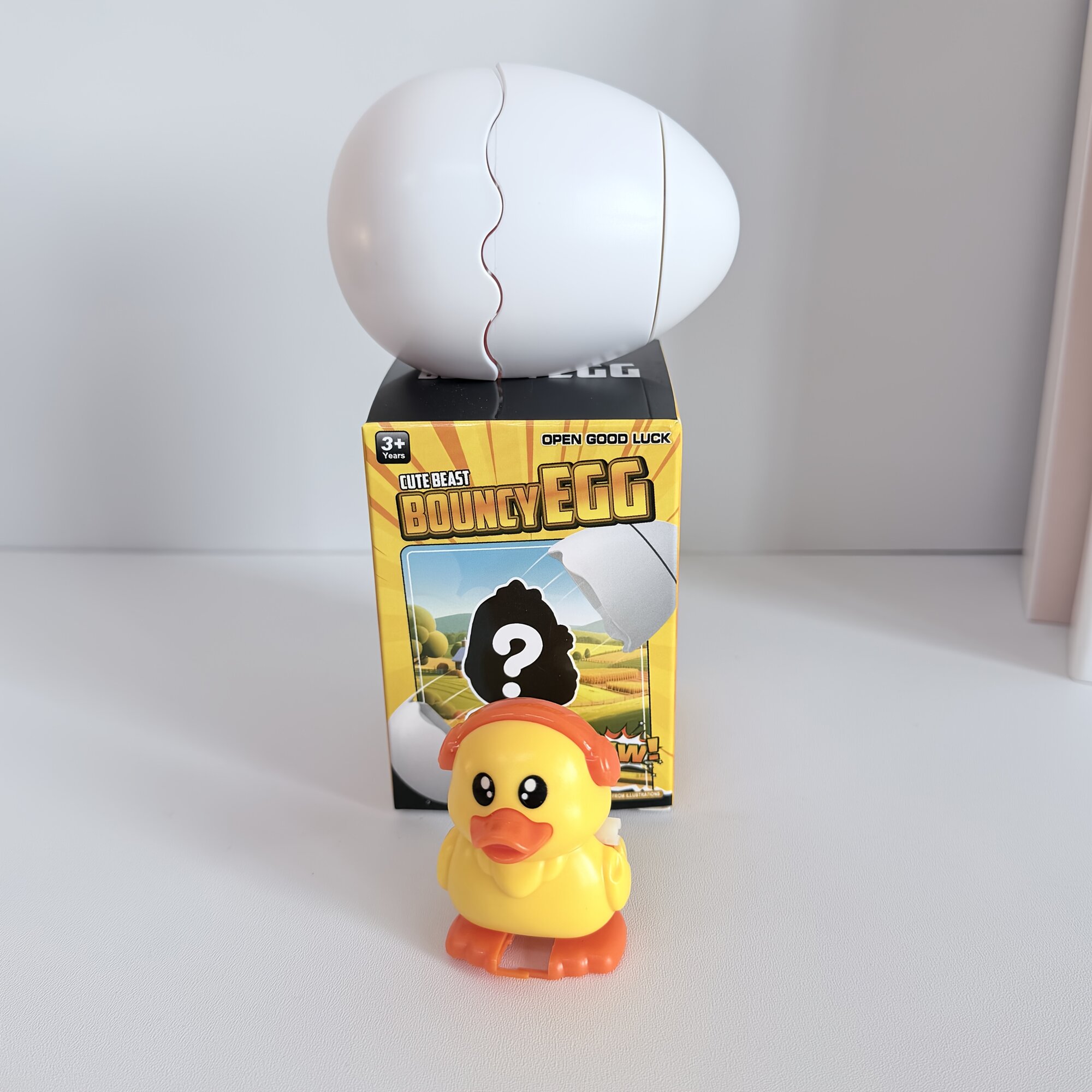 Заводная подпрыгивающая игрушка-утенок в яйце Gashapon Duckling, праздничный подарок на Новый год, Пасху, Хэллоуин и Рождество