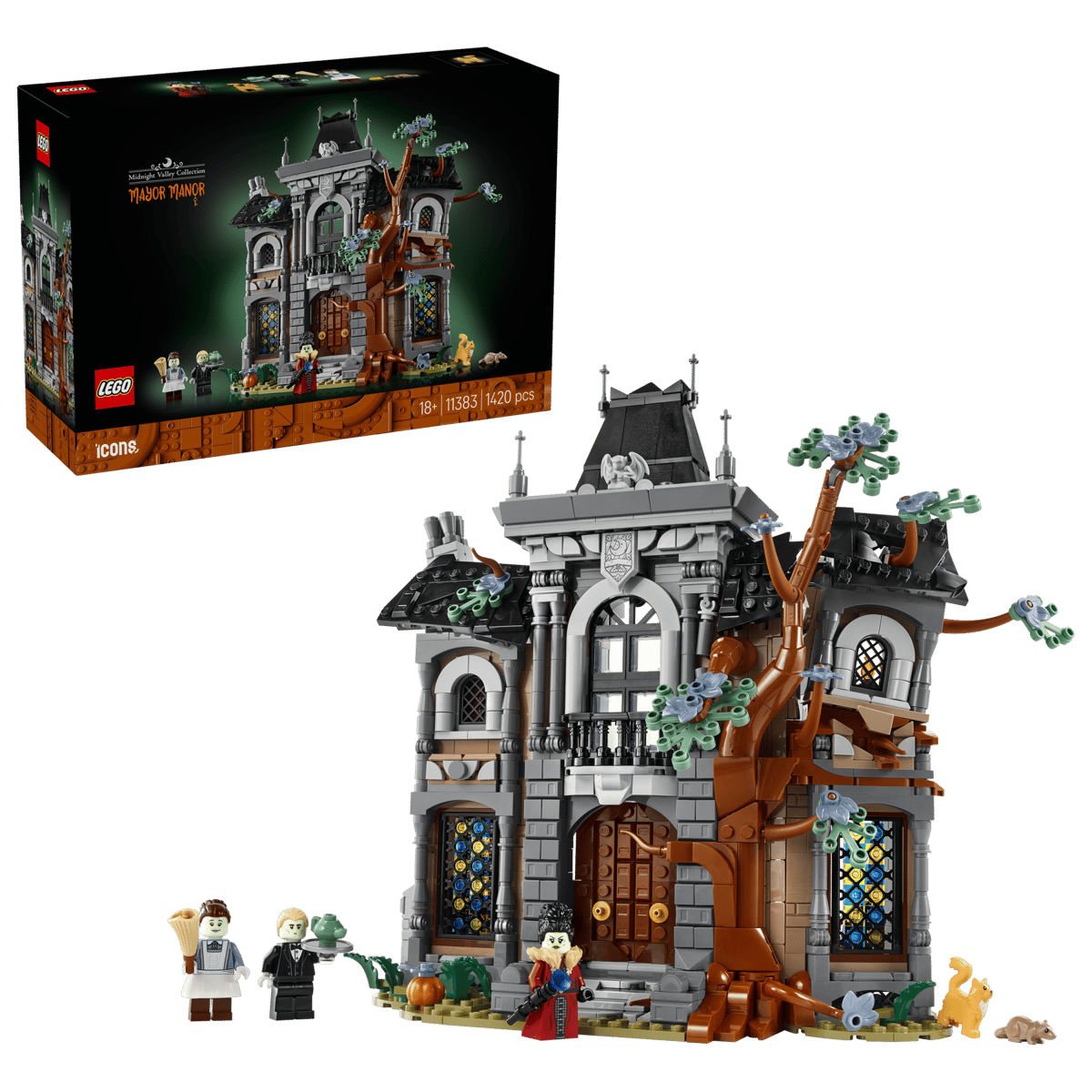 Конструктор LEGO Icons 11383 Особняк мэра, серый, 18+, 1420 дет.