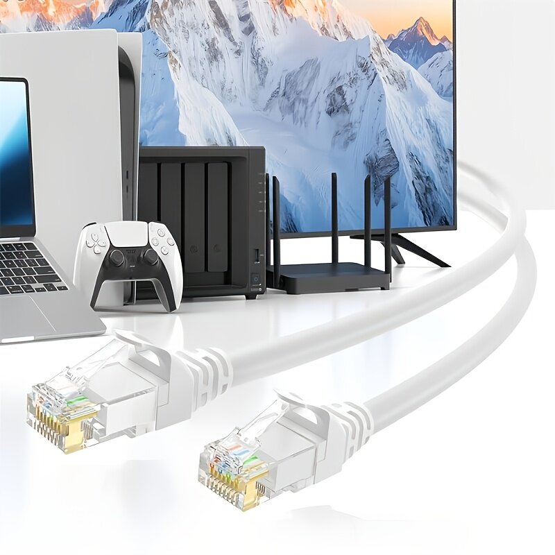 Кабель Ethernet Cat6 9.78 м белый, RJ45 патч-корд для высокоскоростного интернета до 1 Гбит/с, совместим с Cat6E/Cat6/Cat5E, гибкий, для дома, офиса, серверных и игр