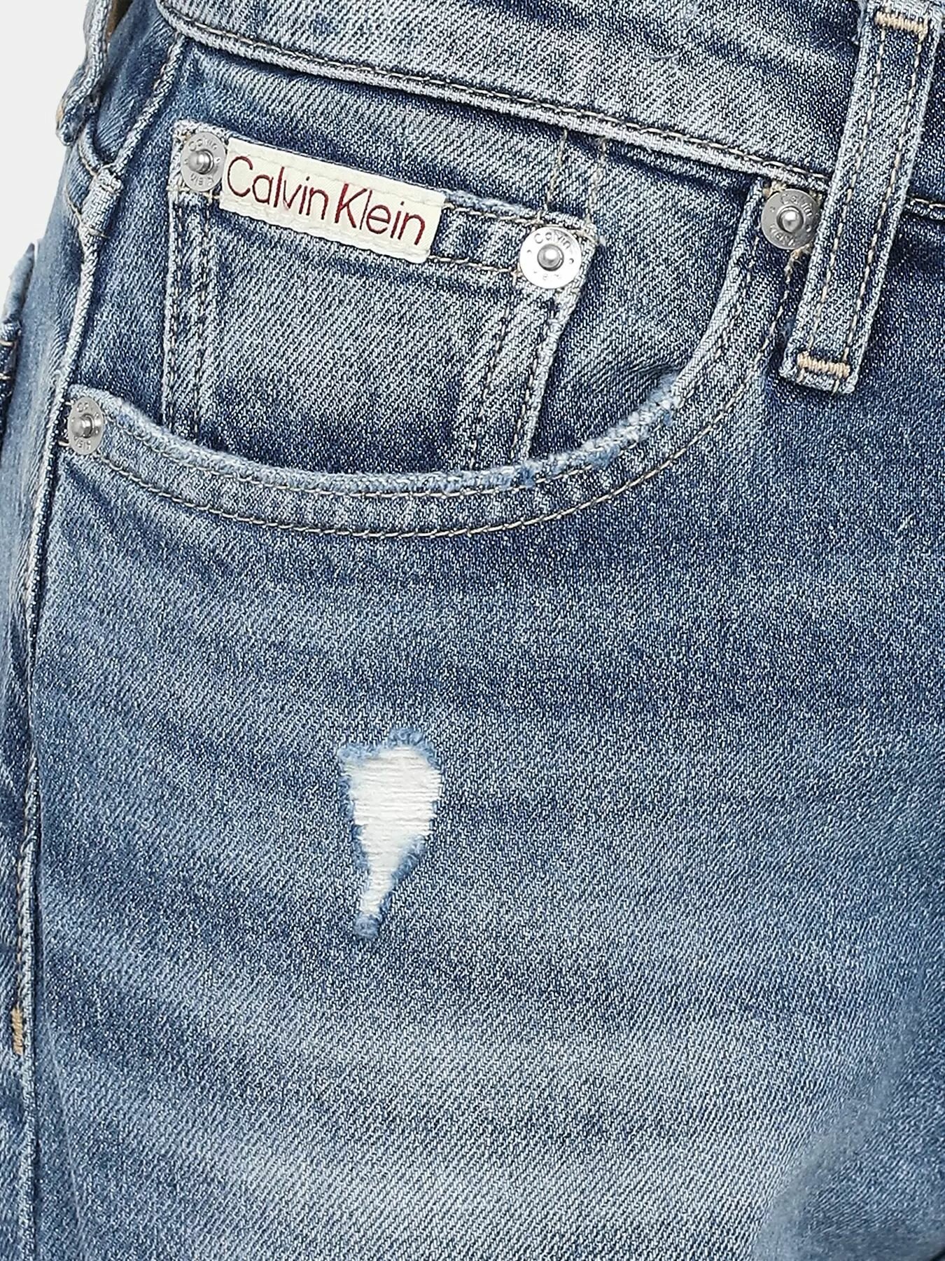 Джинсы мом Calvin Klein Jeans, размер 29/28, синий — фото 1