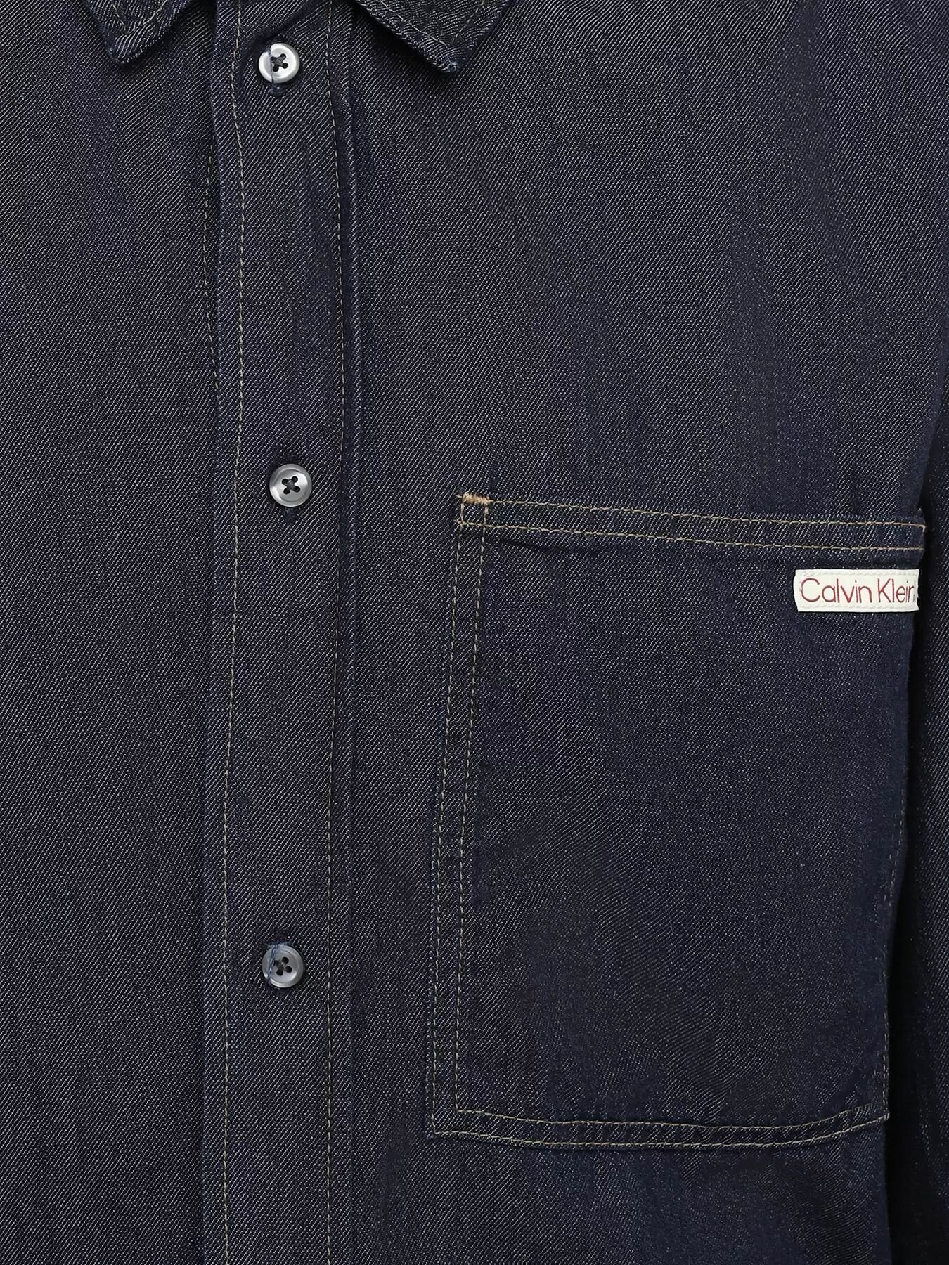Блуза Calvin Klein Jeans Весна-лето 2025, размер S, темно-синий — фото 1