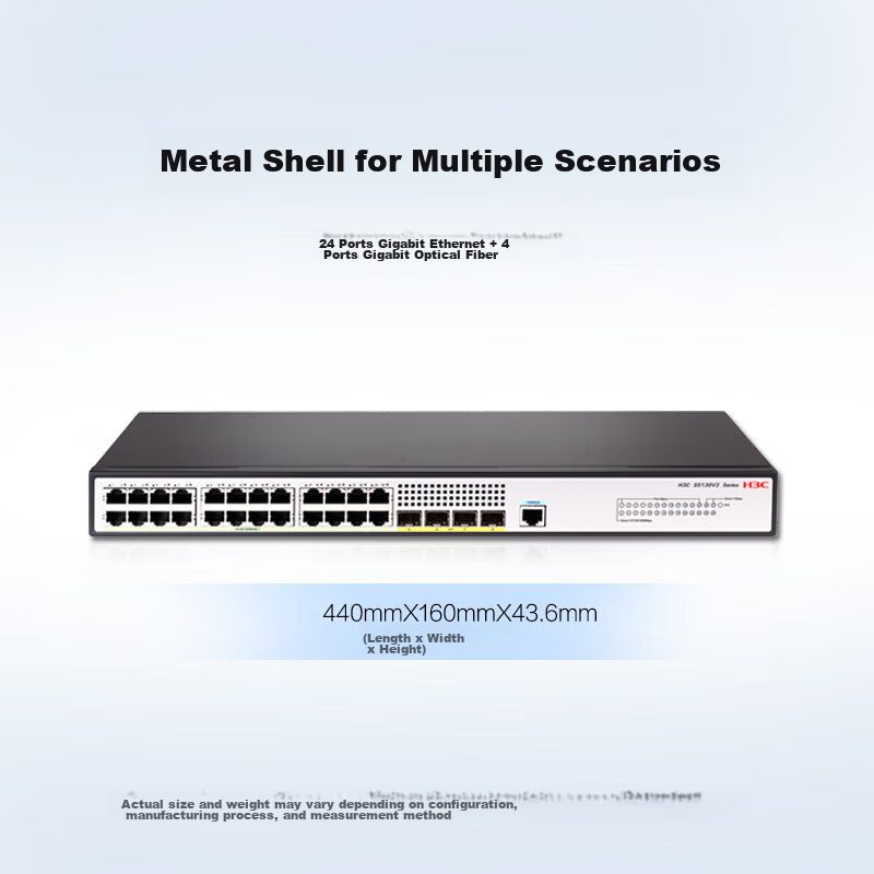 H3C S5130V2-28P-LI 24-портовый коммутатор Gigabit Ethernet + 4 SFP с поддержкой Layer 3 для предприятий с